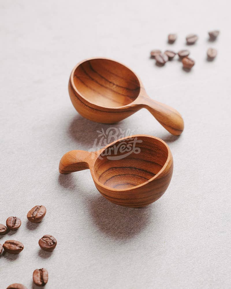 Teak Wooden Scoop - Flour Coffee Spice Sugar Measuring Spoon – Beachy Bee